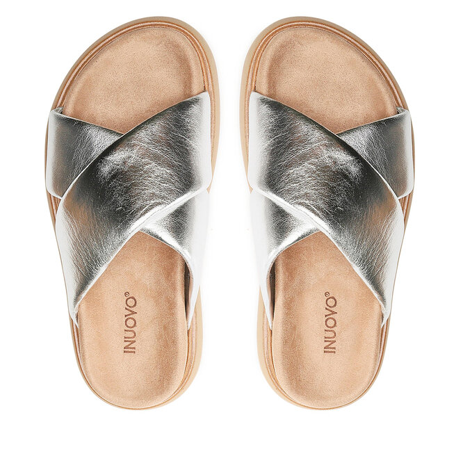 Klapki Inuovo 837023 Srebrny | eobuwie.com.pl