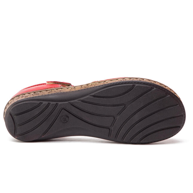 Półbuty Waldi 0573 Czerwony | eobuwie.com.pl