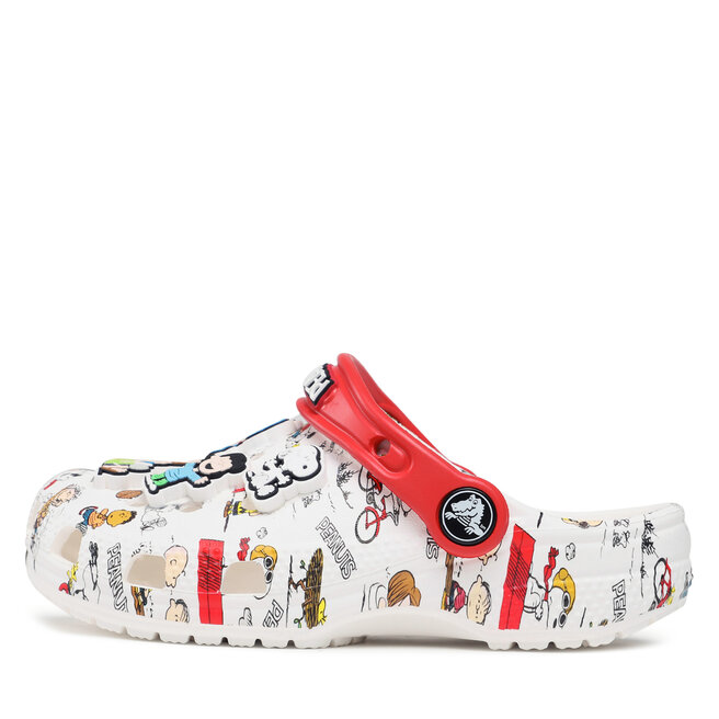 Şlapi Crocs Crocs Peanuts Classic Clog Kids 208630 White/Multi 94S ...