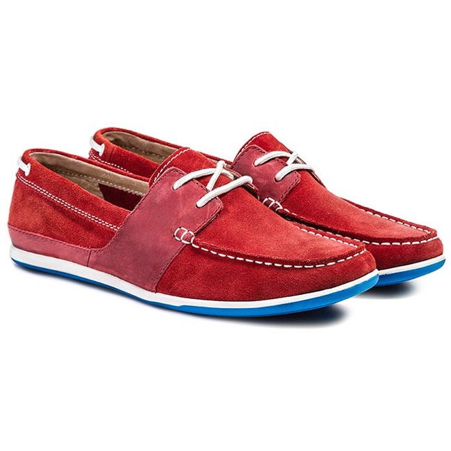 Mokasyny Clarks Medly Sail 203577937 Czerwony | eobuwie.com.pl