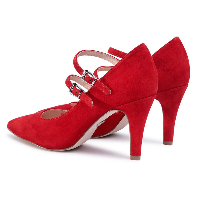 High Heels Caprice 9-24402-24 Red Suede 901 | eschuhe.de