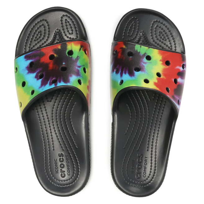 Klapki Crocs Classic Crocs Tiedye Grphc Sld 206520 Kolorowy | eobuwie ...