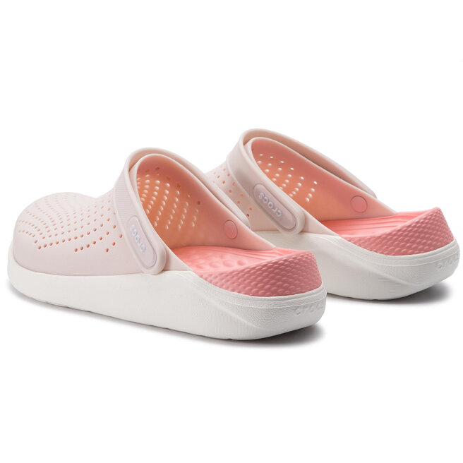Pantoletten Crocs Literide Clog 204592 Barely Pink/White | eschuhe.de