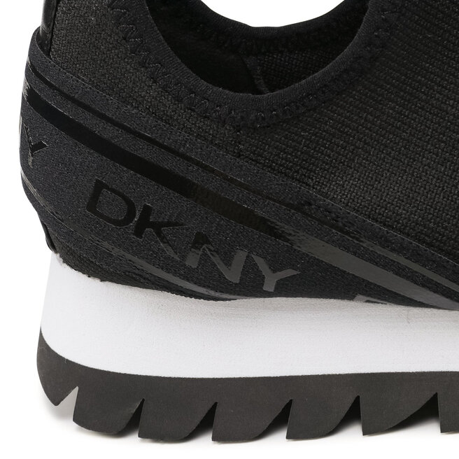 Sneakers DKNY Abby Bling Slip On K2156324 Knit/Logo Elas Blk/Shiny Bla ...