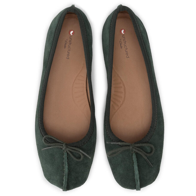 Baleriny Clarks Freckle Ice 261456104 Zielony | eobuwie.com.pl