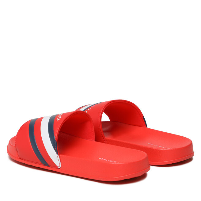 Chanclas Tommy Hilfiger Stripes Pool Slide T3B0-32932-1172 S Red 300 ...
