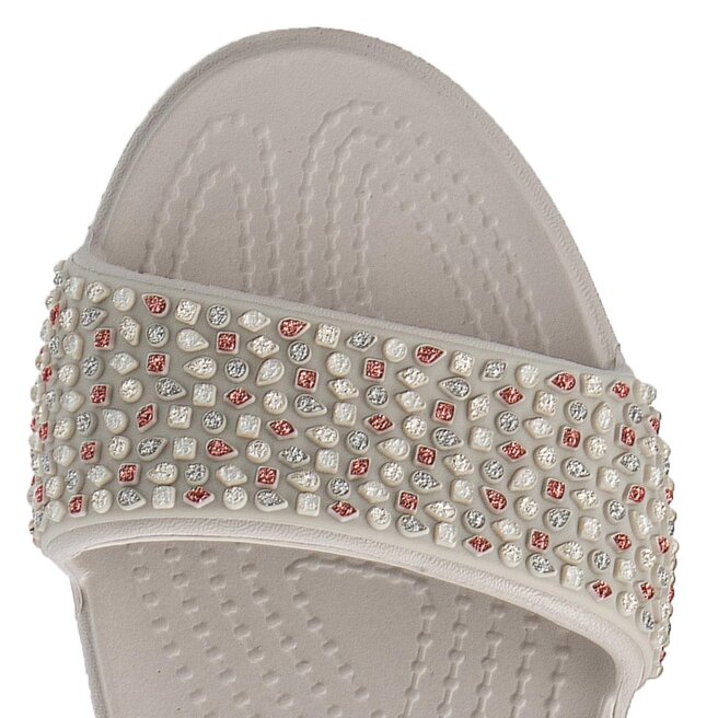 Sandali Crocs Lina Embellished Dorsay 204361 Pearl White/Rose Gold ...