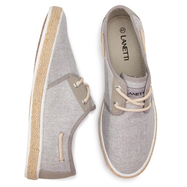 Espadrilles Lanetti MS19060 Light Grey 1 | eschuhe.de