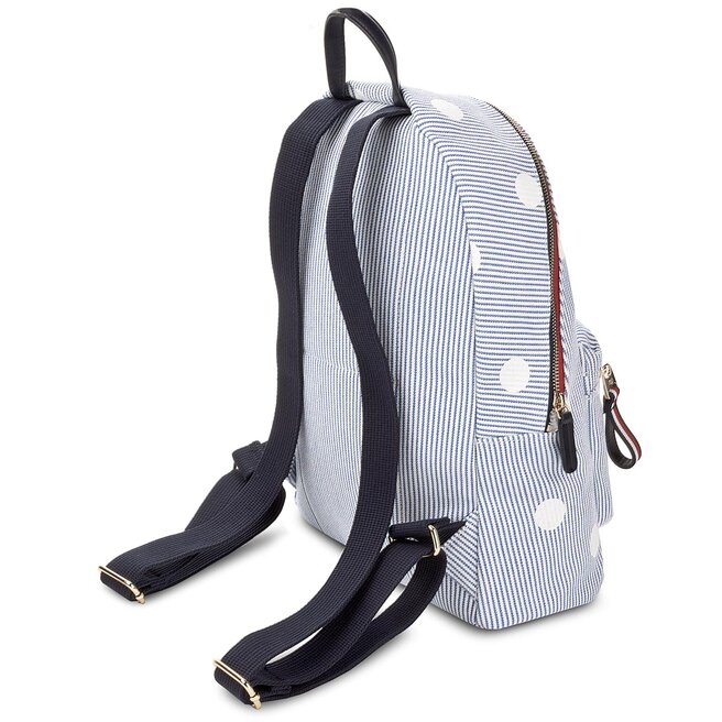 Batoh Tommy Hilfiger Poppy Backpack Canvas Print AW0AW05312 Modrá ...