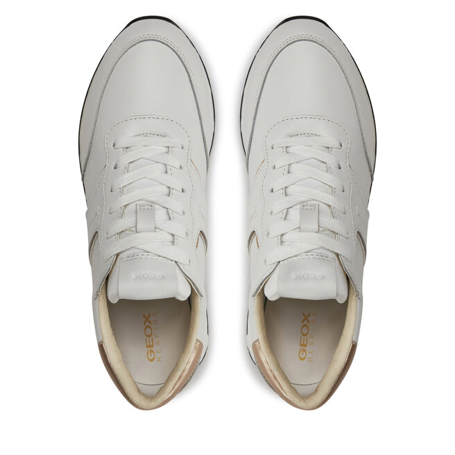Sneakersy Geox D Spherica Vseries D45F4A 085NF C1327 White/Lt Gold ...
