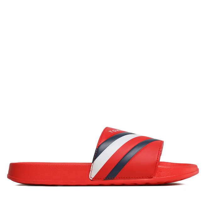 Chanclas Tommy Hilfiger Stripes Pool Slide T3B0-32932-1172 S Red 300 ...