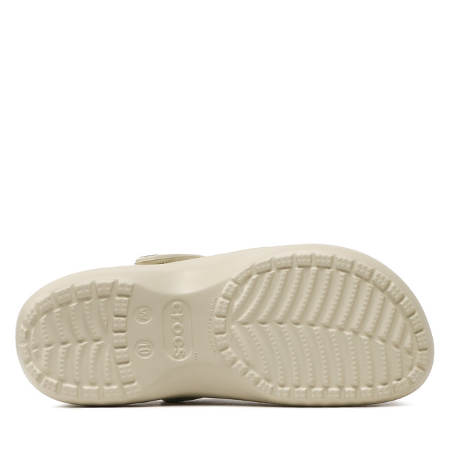 Klapki Crocs Classic Platform Clog W 206750 Beżowy | eobuwie.com.pl
