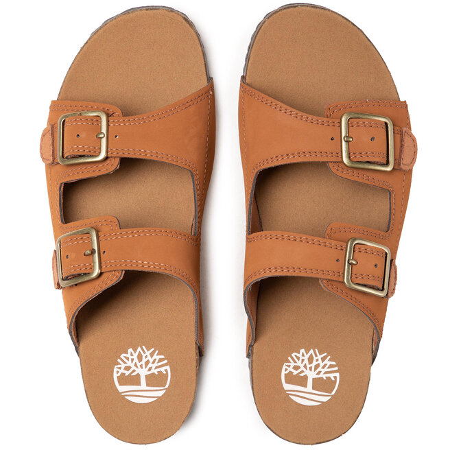 Klapki Timberland Castle Island Slide TB0A4311F131 Brązowy | eobuwie.com.pl