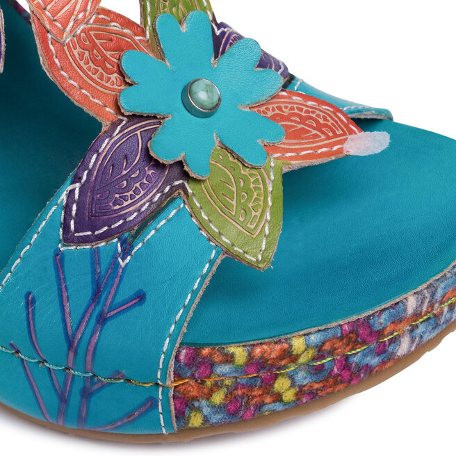 Pantoletten Laura Vita Hacio 04 SO061-4 Turquoise | eschuhe.de