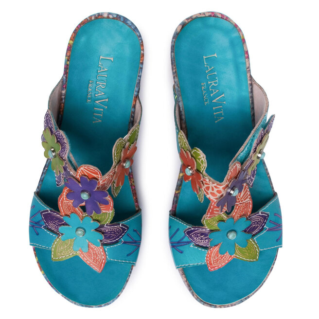Pantoletten Laura Vita Hacio 04 SO061-4 Turquoise | eschuhe.de