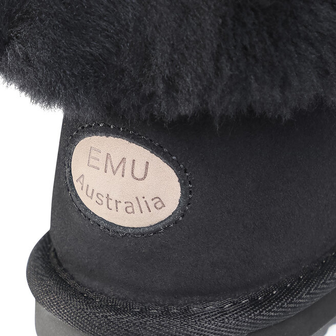 Śniegowce EMU Australia Ore Fold Over W12315 Czarny | eobuwie.com.pl