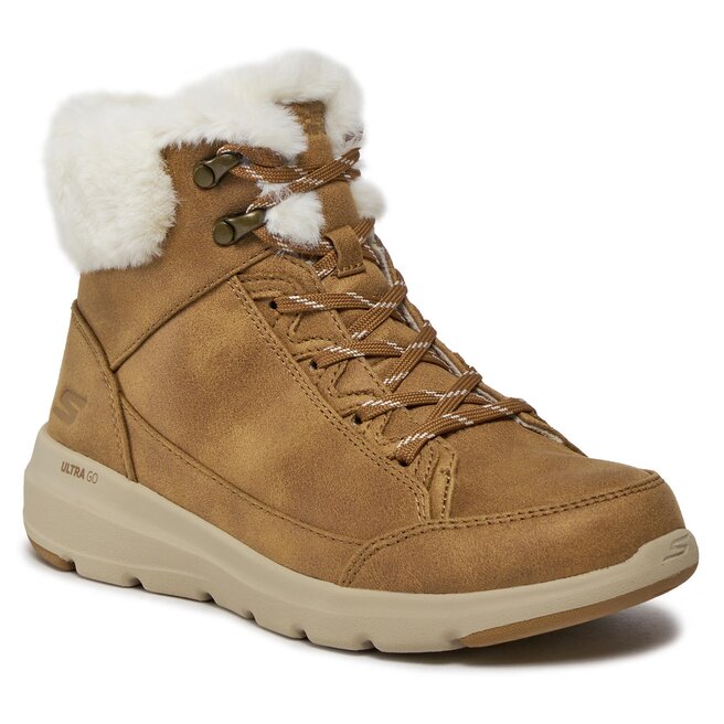 Polokozačky Skechers Glacial Ultra Cozyly 144178/CSNT Hnědá | eobuv.cz