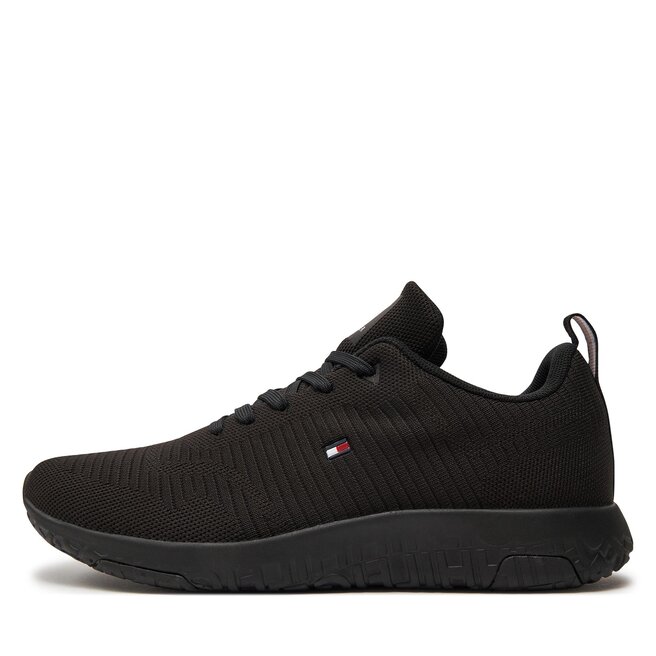 Sneakers Tommy Hilfiger Corporate Knit Rib Runner FM0FM02838 Negru ...