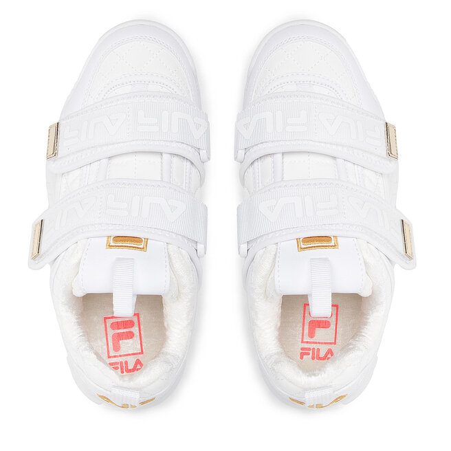 Sneakers Fila Disruptor Straps Q Wmn 1011406.94T White/Gold | eschuhe.de