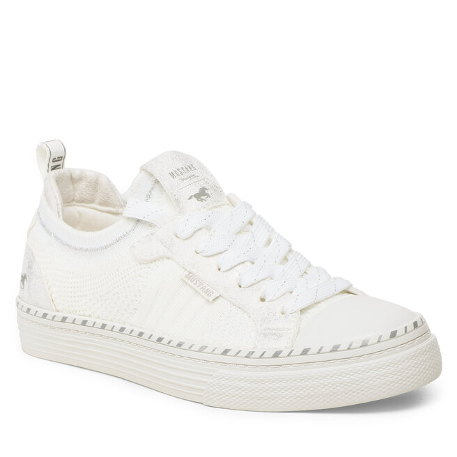 Sneakers aus Stoff Mustang 1376-304-1 Weiss | eschuhe.de