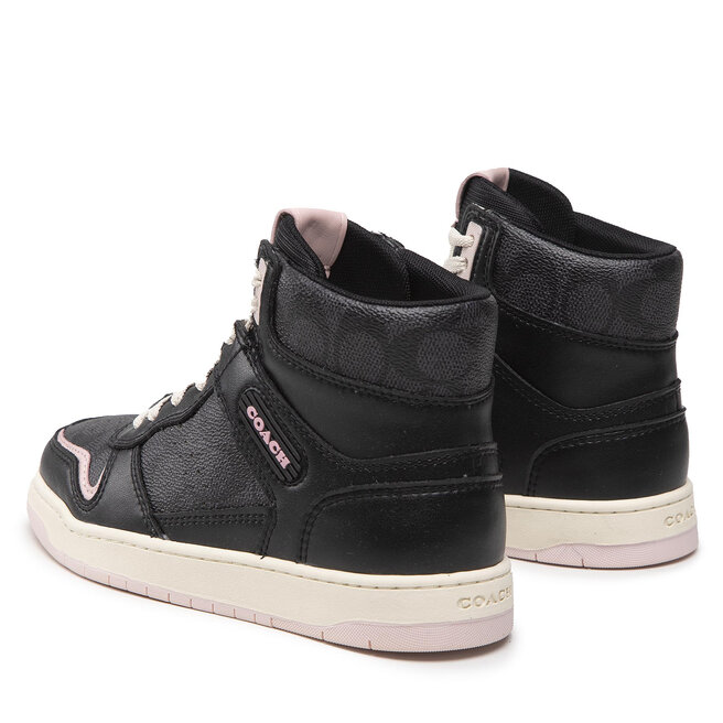 Zapatillas Coach Hi Top Coated Canvas CD304 Negro | zapatos.es