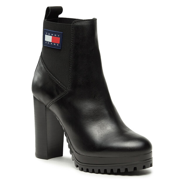 Botki Tommy Jeans Tjw New Ess High Heel Boot EN0EN02439 Black BDS ...