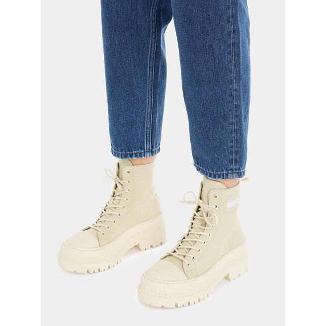 Боти Tommy Hilfiger Tjw Foxing Canvas Boot EN0EN02216 Бежов | obuvki.bg