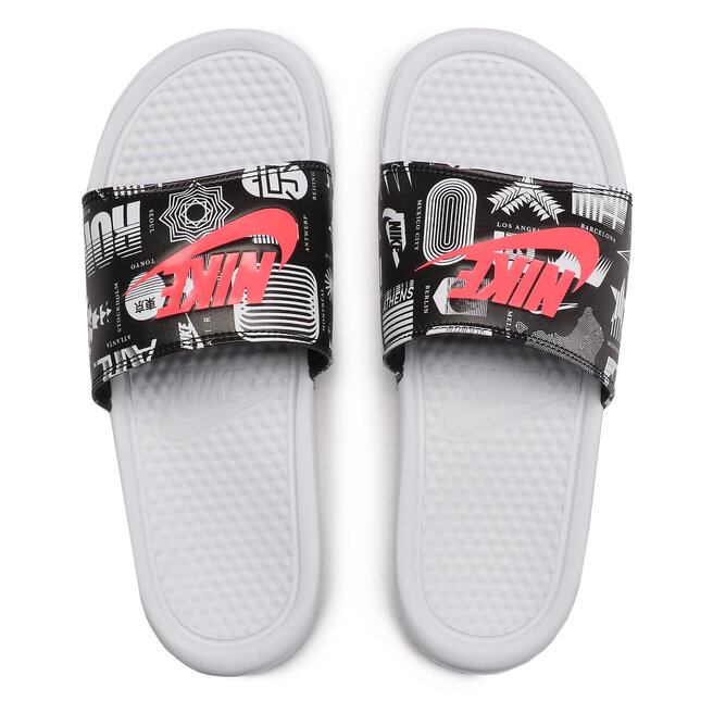 Șlapi Nike Benassi Jdi Print 631261 107 White/University Red/Black ...