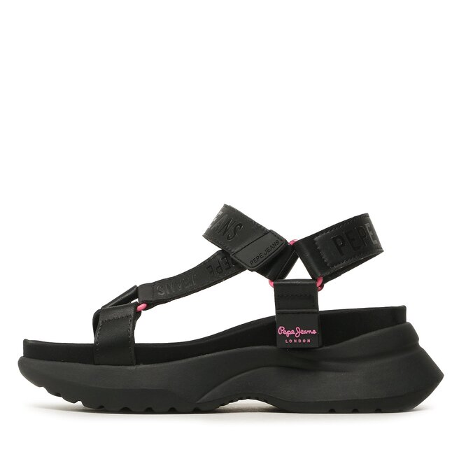 Sandały Pepe Jeans Venus Ace PLS90571 Black 999 | eobuwie.com.pl