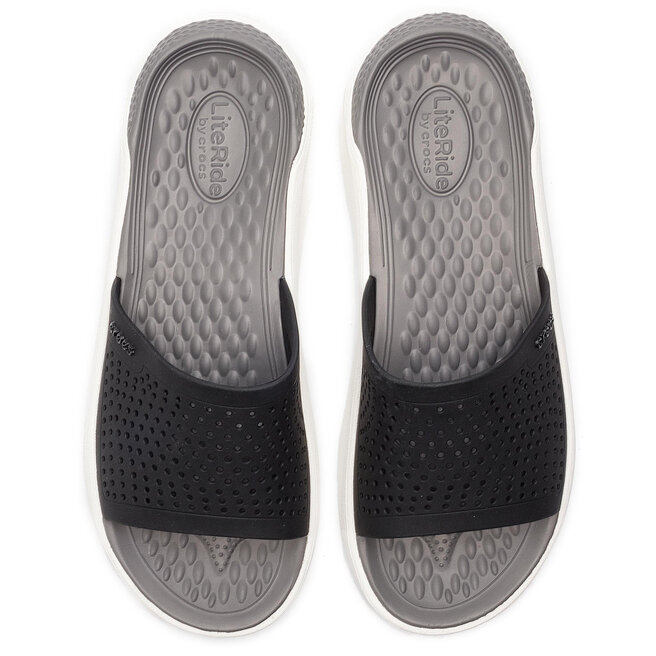 Klapki Crocs Literide Slide 205183 Black/Smoke | eobuwie.com.pl