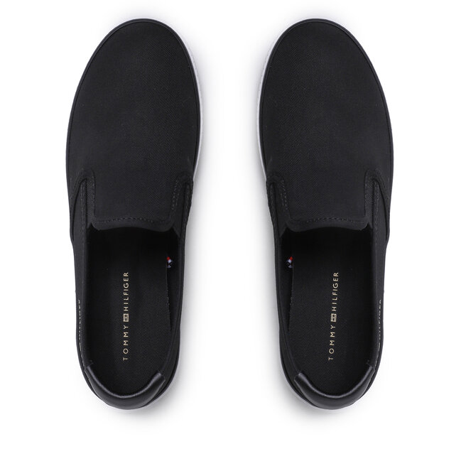 Tenisówki Tommy Hilfiger Essential Slip-On Sneaker Bl FW0FW07249 Black BDS | eobuwie.com.pl