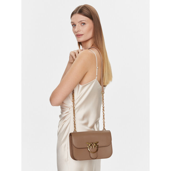 Torebka Pinko Love Bell Classic AI 23-24 PLTT 100046 A14P Biscotto ...