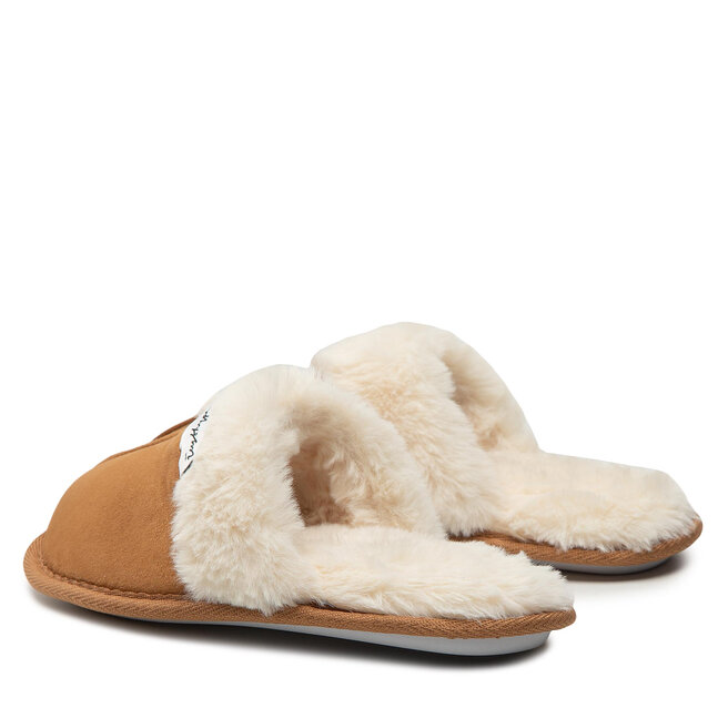 Kapcie HYPE Slip On Mule Slipper YWBS-007 Brązowy | eobuwie.com.pl