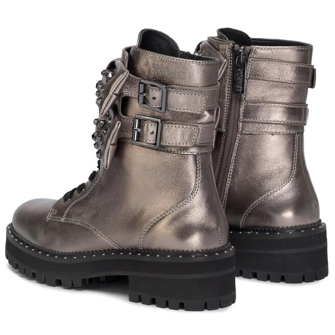 Stiefeletten Liu Jo Pink 104 Bikers S69053 P0291 Pewter 00572 | eschuhe.de