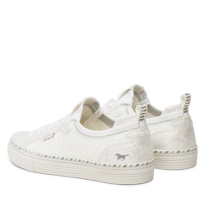 Sneakers aus Stoff Mustang 1376-304-1 Weiss | eschuhe.de
