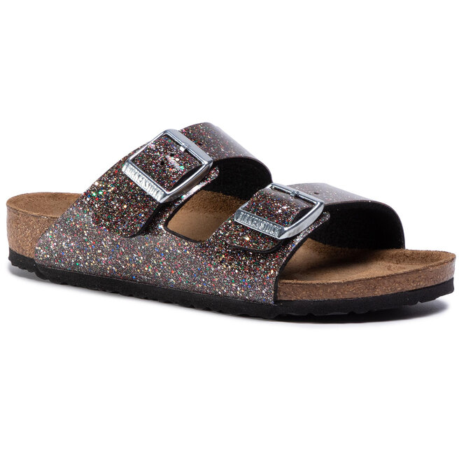 Pantoletten Birkenstock Arizona Kids 1017382 Cosmic Sparkle Black Multi ...