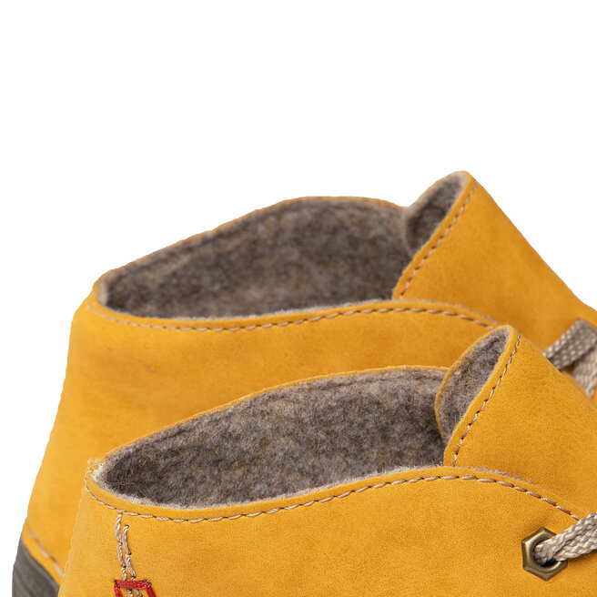 Botki Rieker 52543-69 Żółty | eobuwie.com.pl