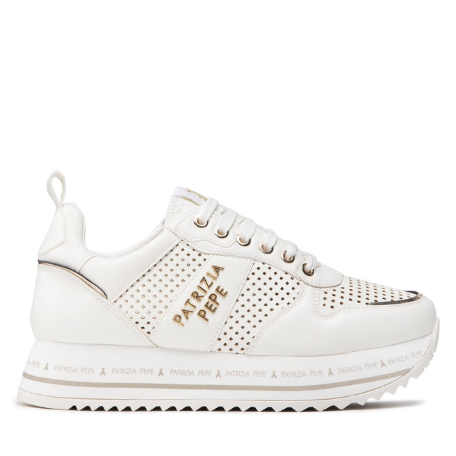 Sneakers Patrizia Pepe PJ150.06 S Bianca/Platino | eschuhe.de