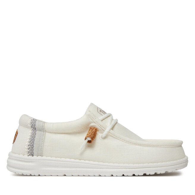 Κλειστά παπούτσια Hey Dude Wally Break Stitch 40015-100 White ...
