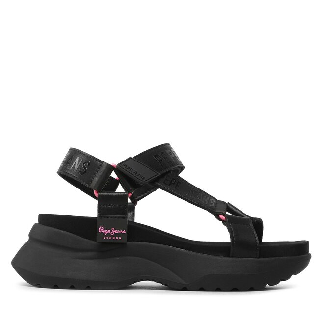 Sandały Pepe Jeans Venus Ace PLS90571 Black 999 | eobuwie.com.pl