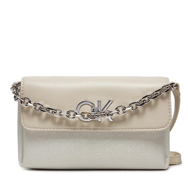 Borsetta Calvin Klein Re-Lock Mini Crossbody Bag_Jcq K60K611989 Écru | escarpe.it