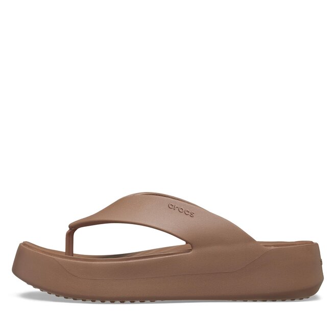 Japonki Crocs Gataway Platform Flip 209410 Beżowy | eobuwie.com.pl