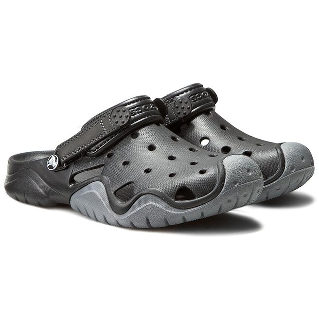Klapki Crocs Swiftwater Clog M 202251 Black/Charcoal | eobuwie.com.pl