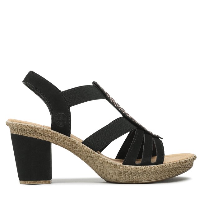 Sandalen Rieker 66526-00 Schwarz | eschuhe.de