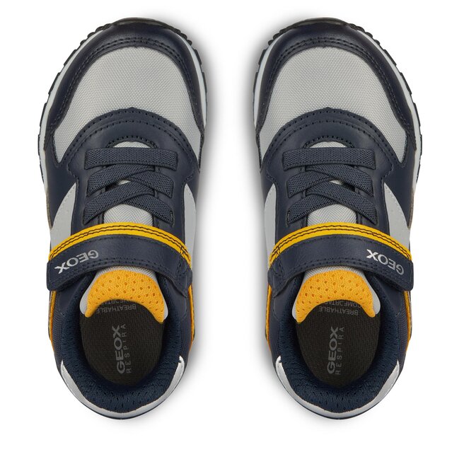 Sneakersy Geox J Pavel Boy J1615A 0BCFU C0916 S Navy/Ochreyellow | eobuwie.com.pl