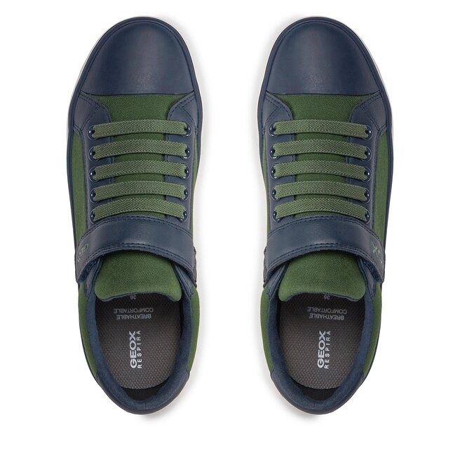 Sneakersy Geox J Gisli Boy J455CB 01054 C3024 D Dk Green/Navy | eobuwie ...