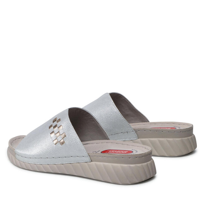 Klapki Go Soft EST-2299-02 Srebrny | eobuwie.com.pl