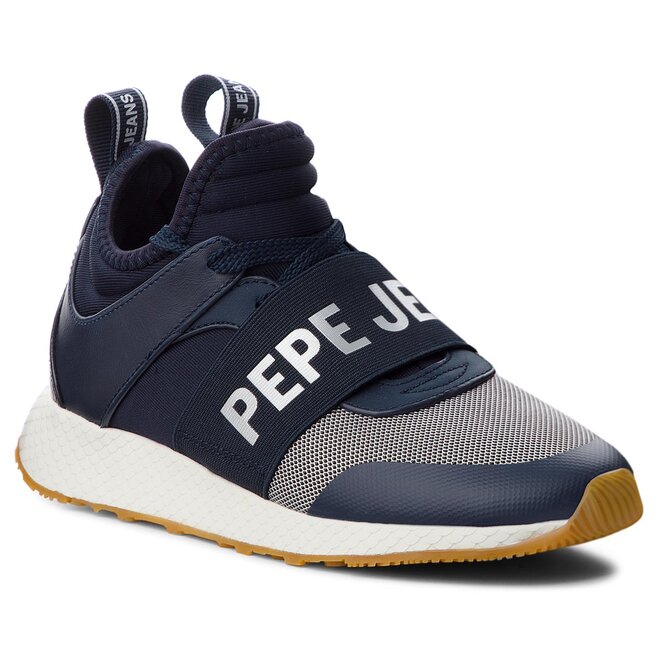 Sneakers Pepe Jeans Koko Logo PLS30741 Navy 595 | epantofi.ro