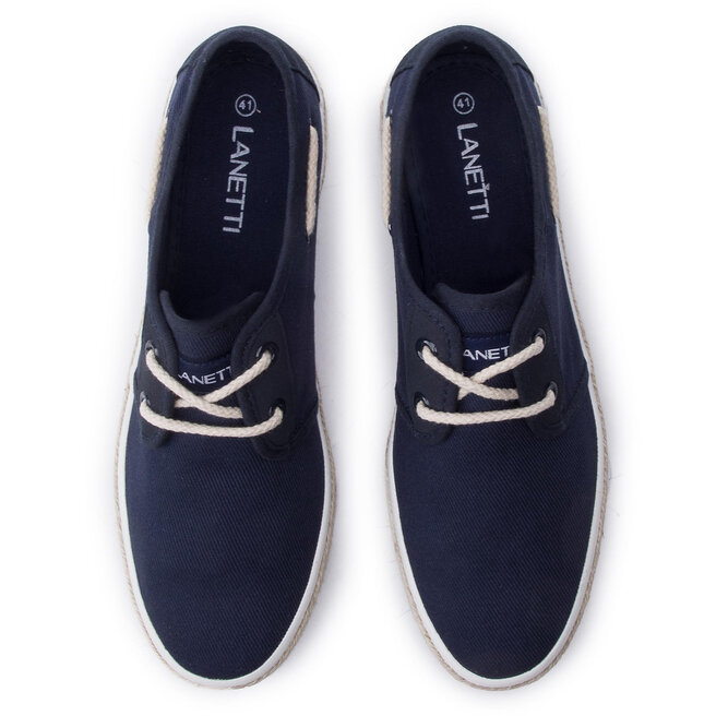 Espadryle Lanetti MS19060 Granatowy | eobuwie.com.pl