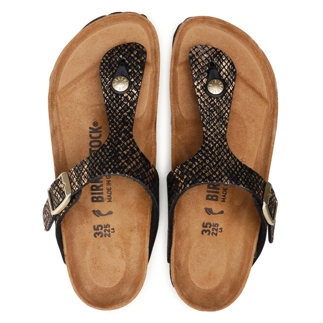 Flip flop Birkenstock Gizeh Bs 1018664 Shiny Python Black | epantofi.ro